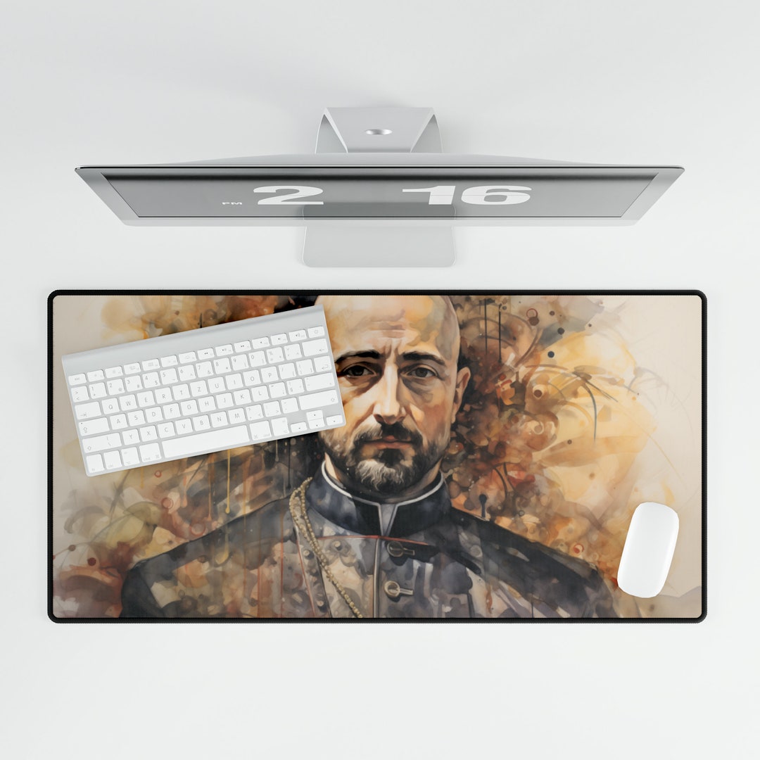 Saint Ignatius of Loyola Watercolor Desk Mat Gift for Priest - Etsy