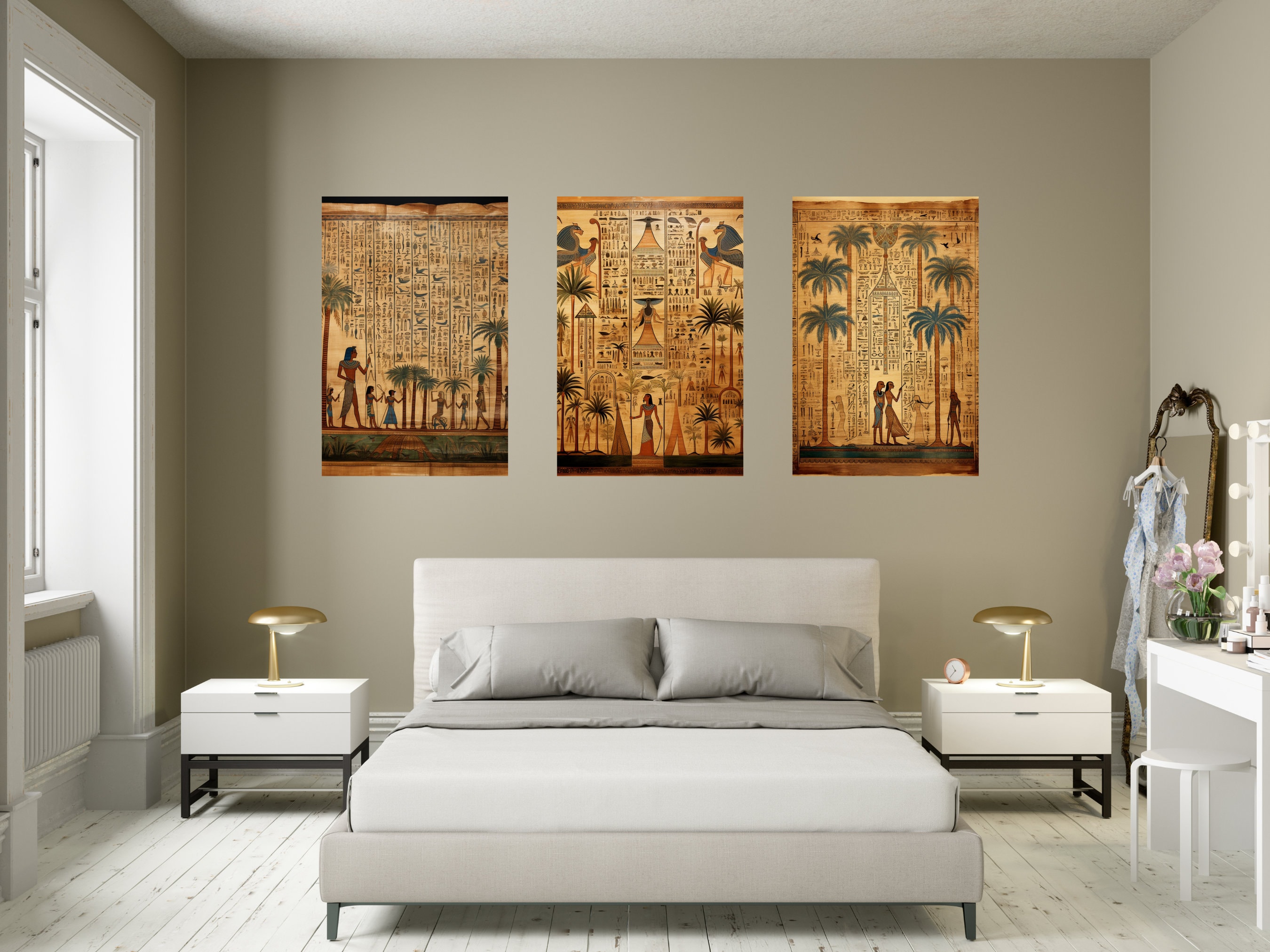 Bundle of 10 Egyptian Papyrus, Ancient Scrolls 4:3, Egypt Photo Booth ...