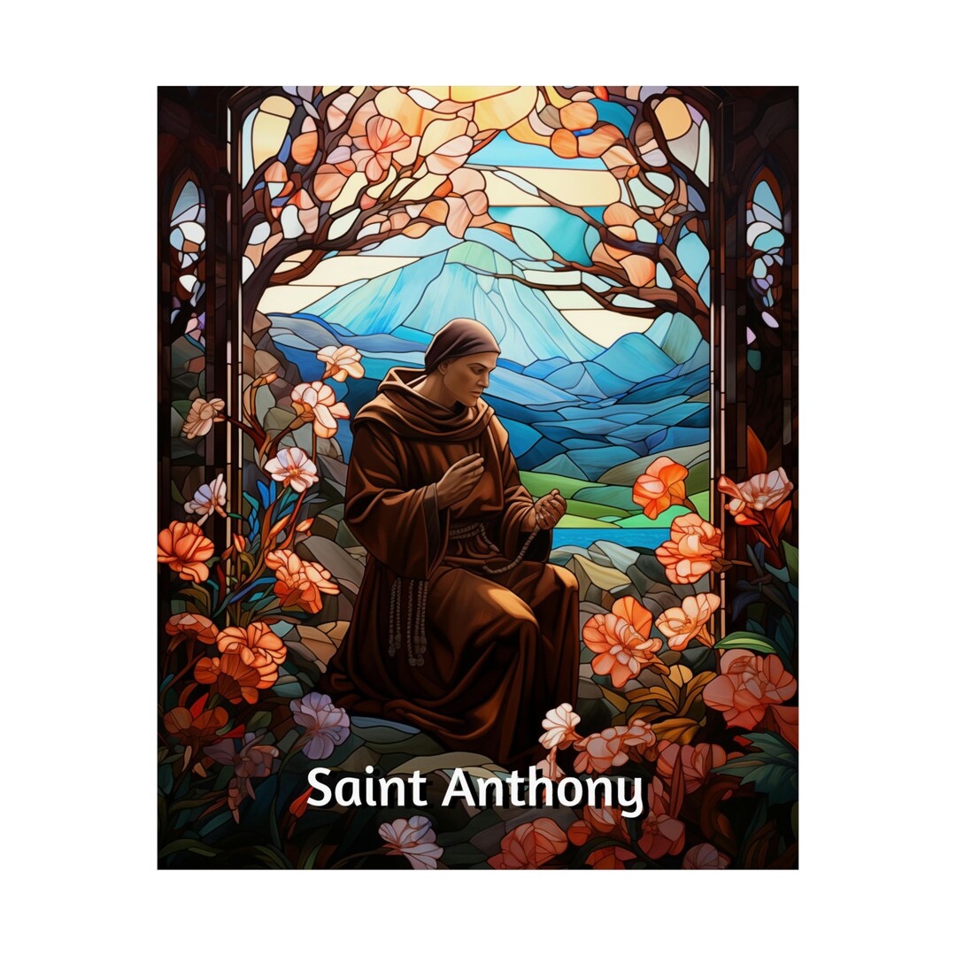 Saint Anthony Matte Vertical Poster, Wall Art, Art Gift, St. Anthony ...