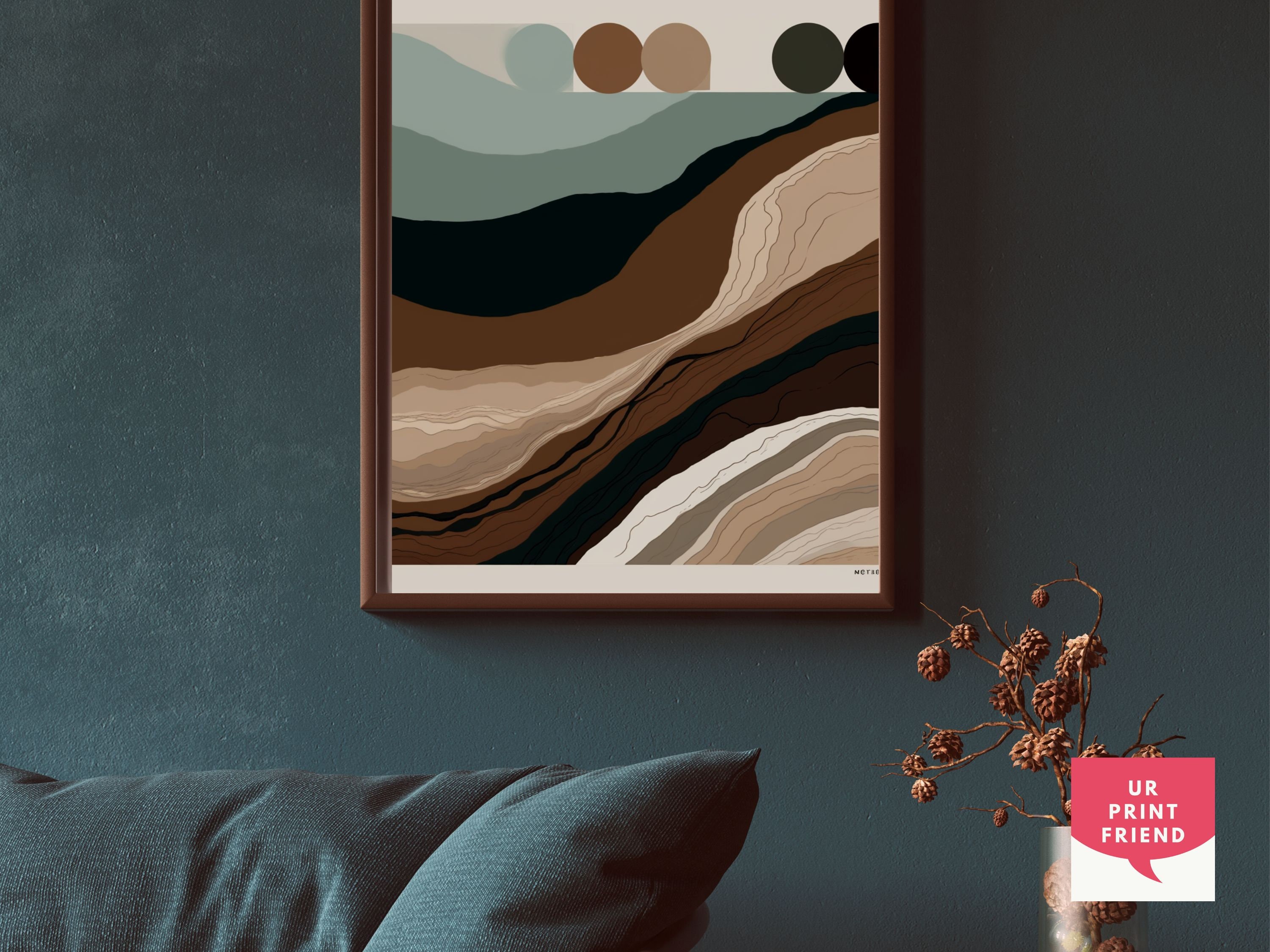 Earth Tone Abstract Art, Set of 2 Printable Geometric Images ...