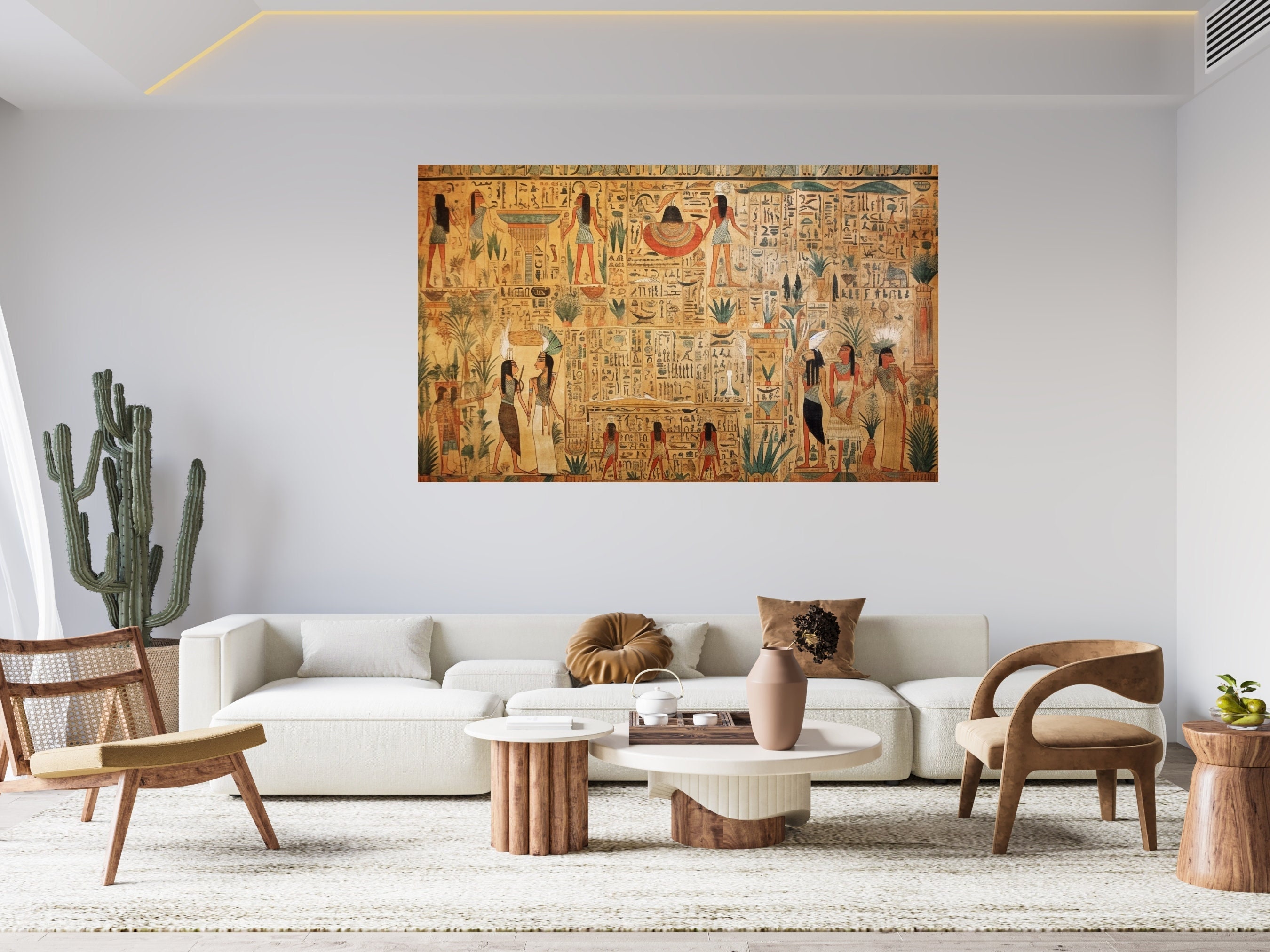 Egypt Papyrus Digital Paper Set of 20 Ancient Hieroglyphics and Tomb ...