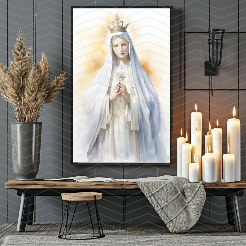 Our Lady of Fatima Digital Painting | Fatima, Portugal Devotion | Art ...