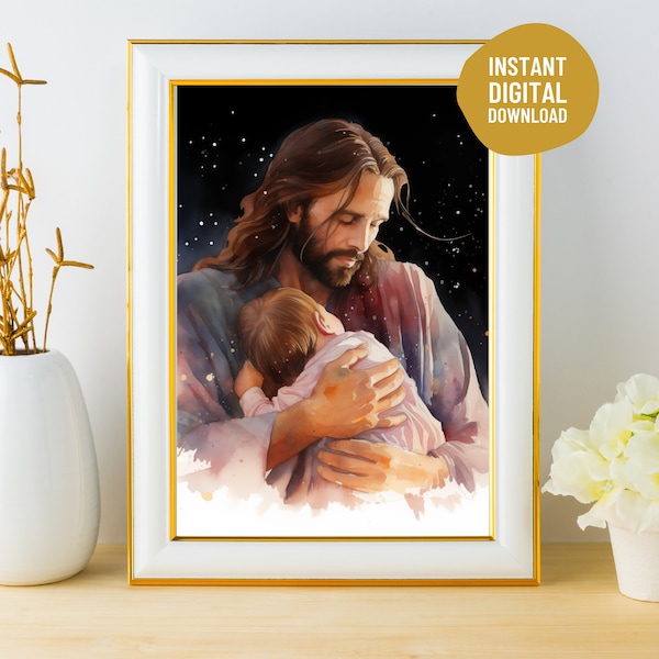 Infant With Jesus in Heaven - Etsy
