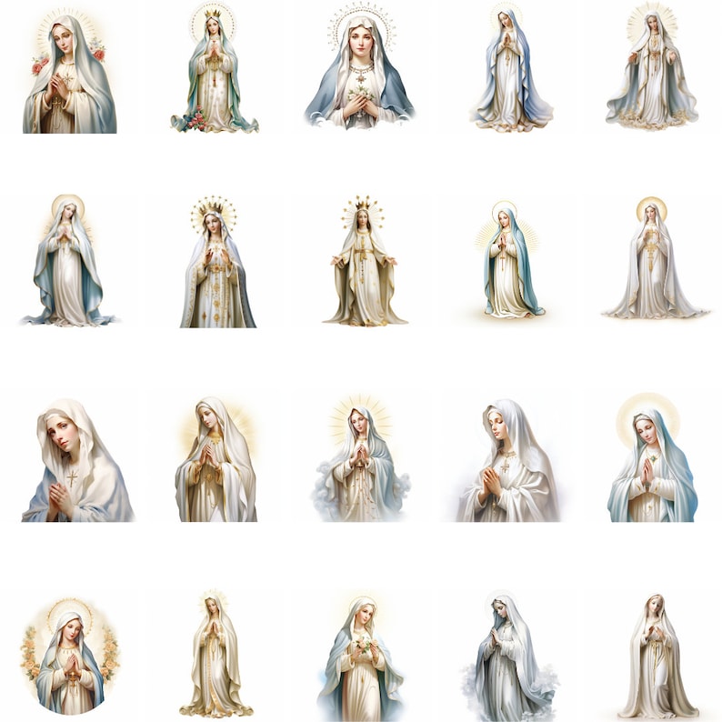 Our Lady of Fatima, Bundle Set 20 PNG Transparent Background Commercial ...