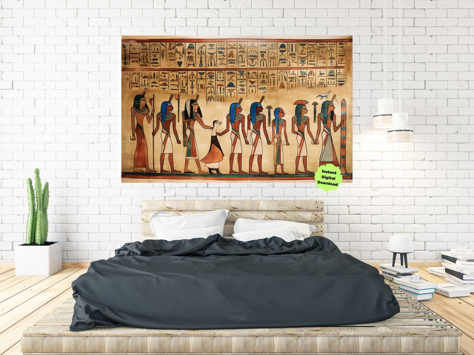 Egypt Papyrus Digital Paper Set of 20 Ancient Hieroglyphics and Tomb ...