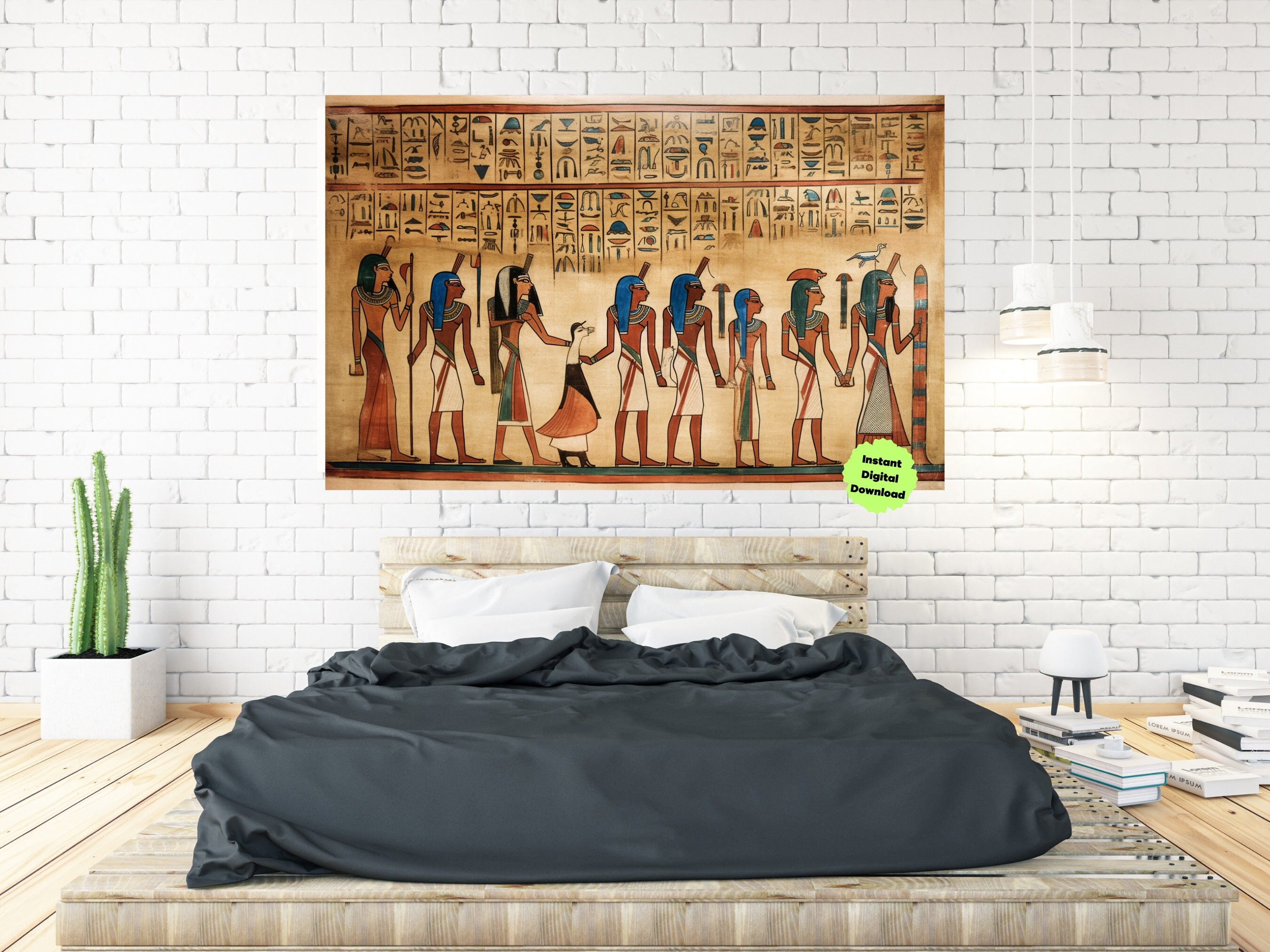 Egypt Papyrus Digital Paper Set of 20 Ancient Hieroglyphics and Tomb ...