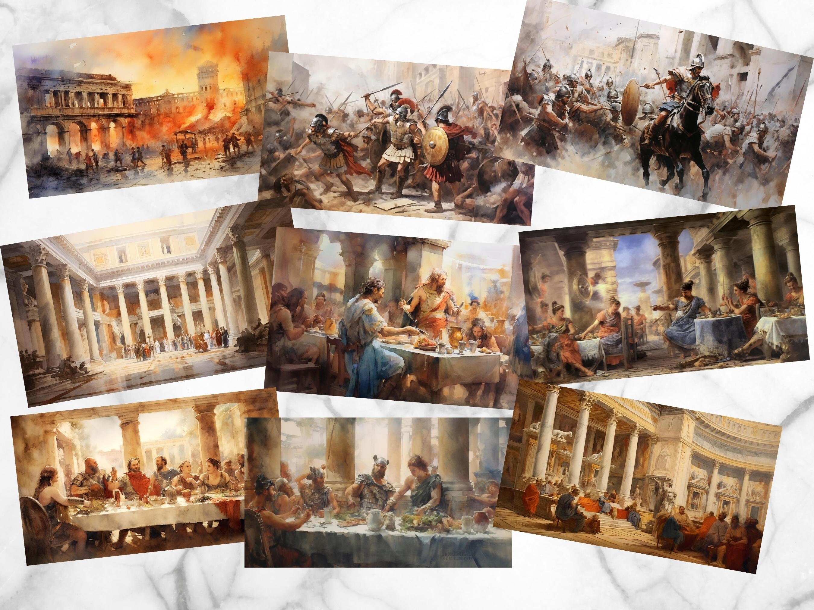 Ancient Rome High Resolution Set of 66 Unique Designs High-resolution ...