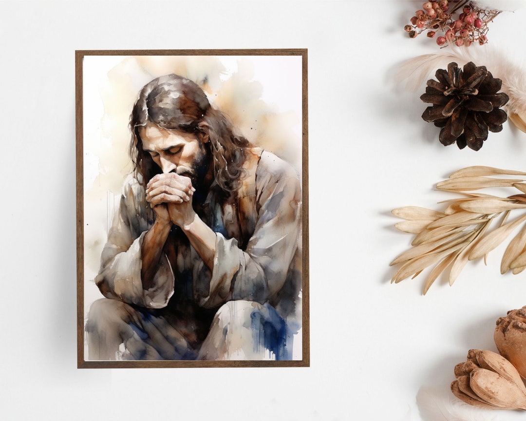 Jesus Christ Praying, Wall Art, Picture, Canvas Art, Lord, Focus ...
