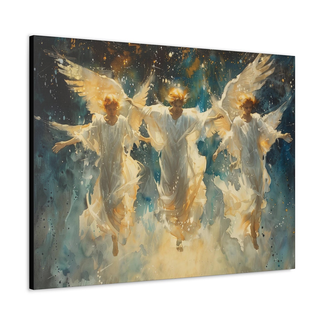 Archangels Michael, Gabriel & Raphael Watercolor - Canvas Gallery Wraps ...