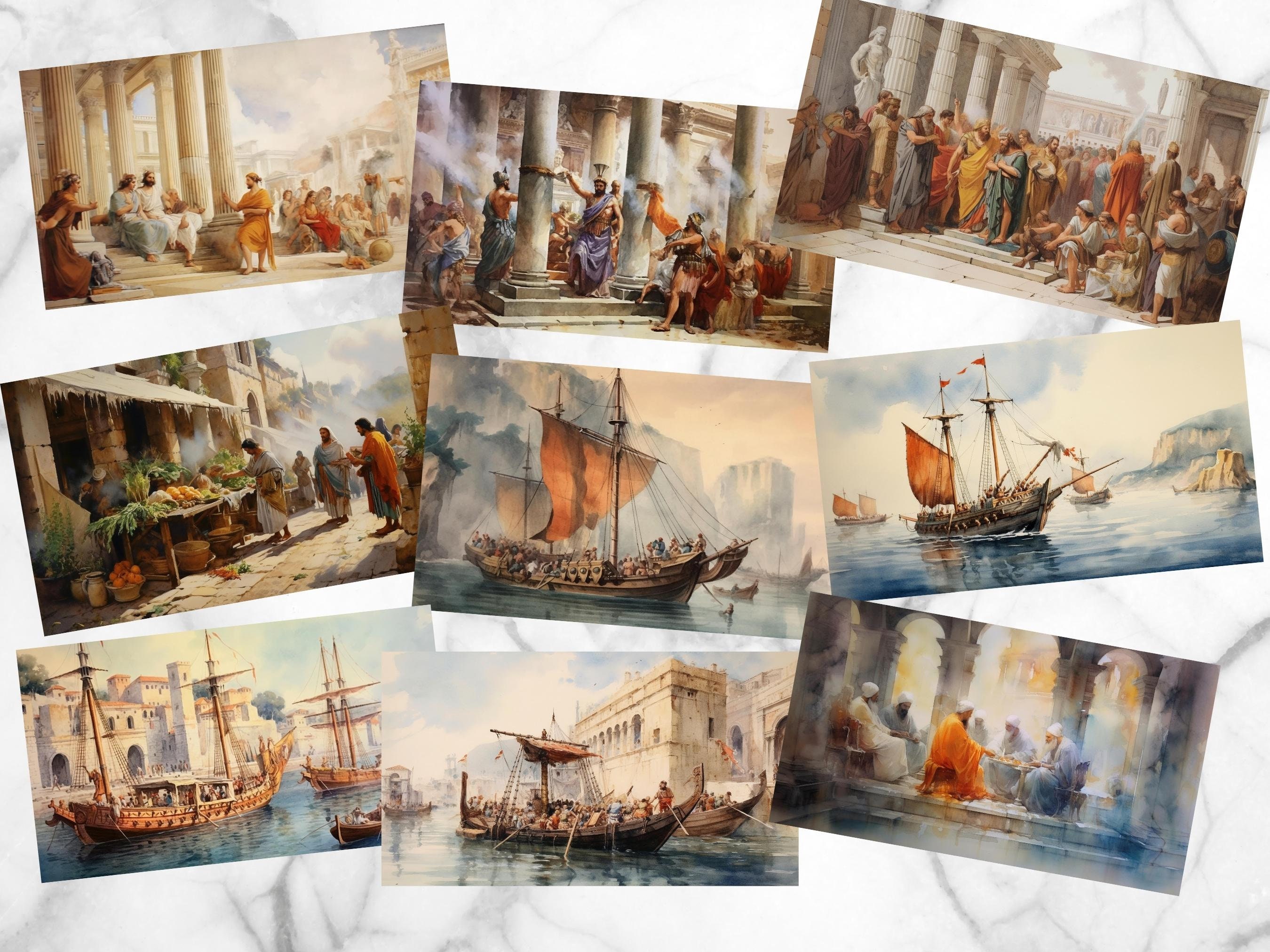 Ancient Rome High Resolution Set of 66 Unique Designs High-resolution ...