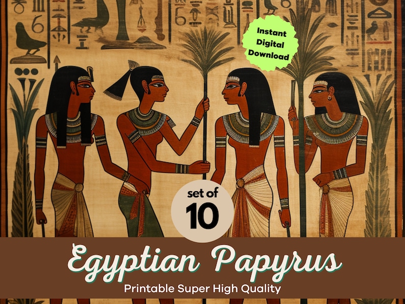Egyptian Papyrus Set of 10, Ancient Scrolls 4:3, Egypt Photo Booth ...