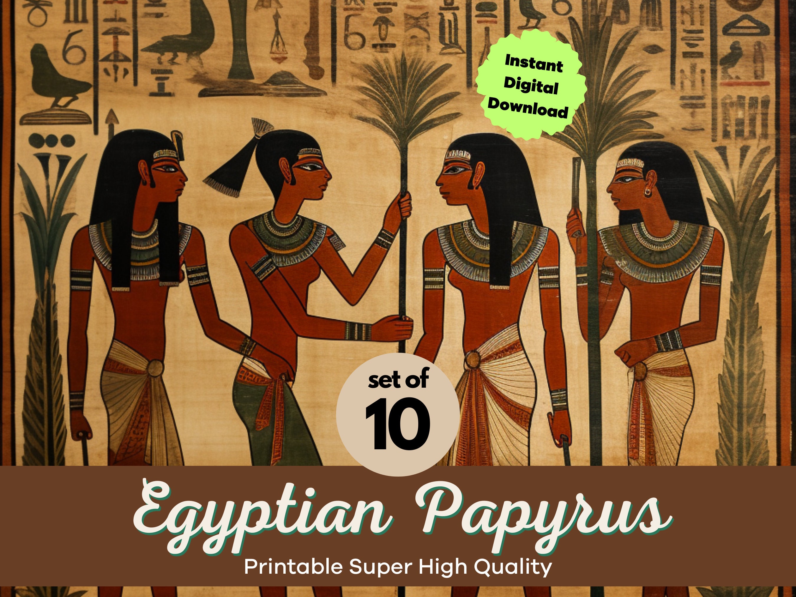 Egyptian Papyrus Set of 10, Ancient Scrolls 4:3, Egypt Photo Booth ...