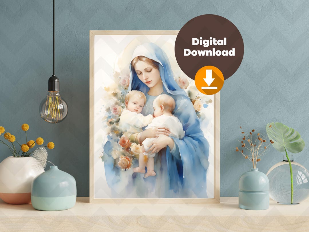 Virgin Mary Holding Two Babies - Symbol of Hope, Comfort & Love ...