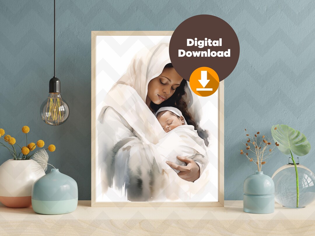 Virgin Mary Holding Black Baby - Symbol of Hope, Comfort & Love | Art ...