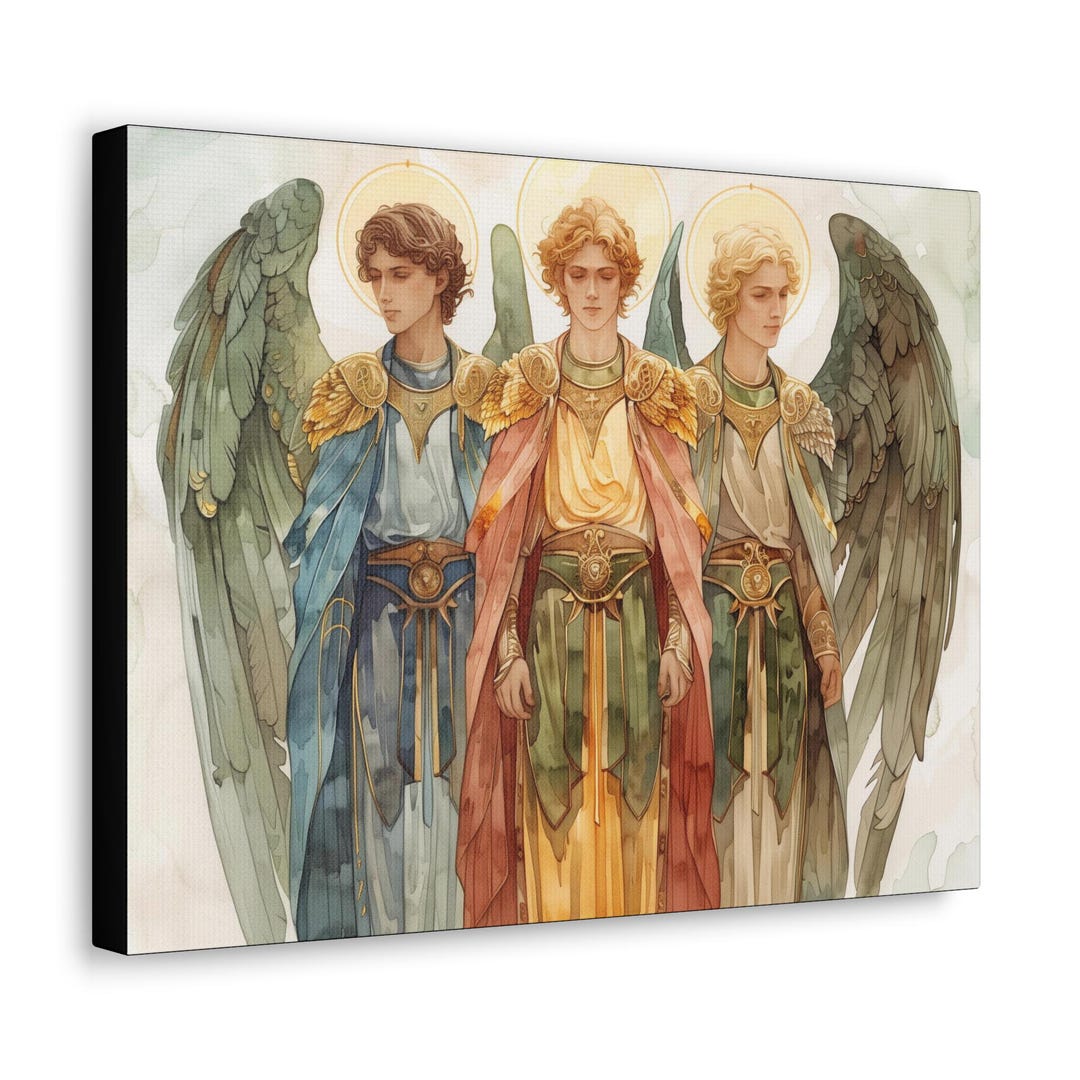 Archangels Michael, Gabriel & Raphael Watercolor - Canvas Gallery Wraps ...