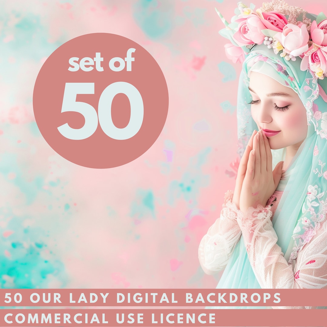 50 Our Lady Digital Bundle High-quality Backgrounds. Our Lady of Fatima ...