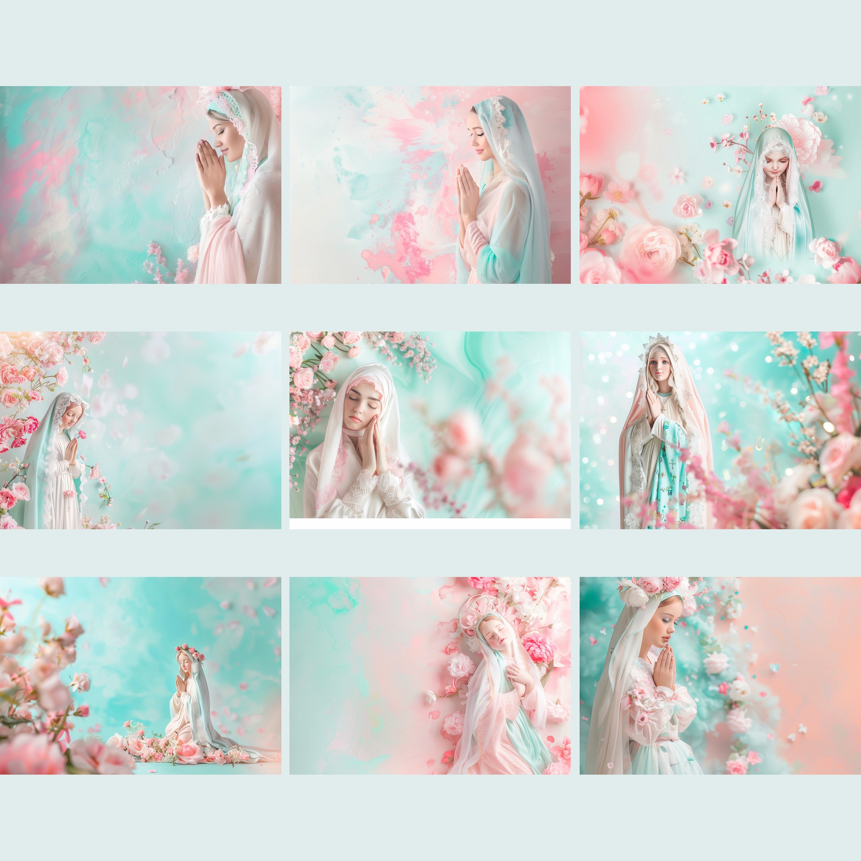 50 Our Lady Digital Bundle High-quality Backgrounds. Our Lady of Fatima ...