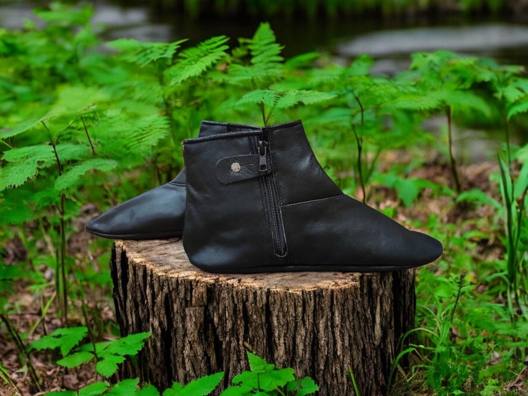 Leather Islamic Socks: Winter Moccasins, Prayer Khuffain Footwear - Etsy