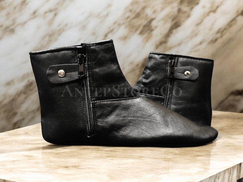 Leather Khuffain Socks: Islamic Winter Moccasins, Halal Slippers - Etsy
