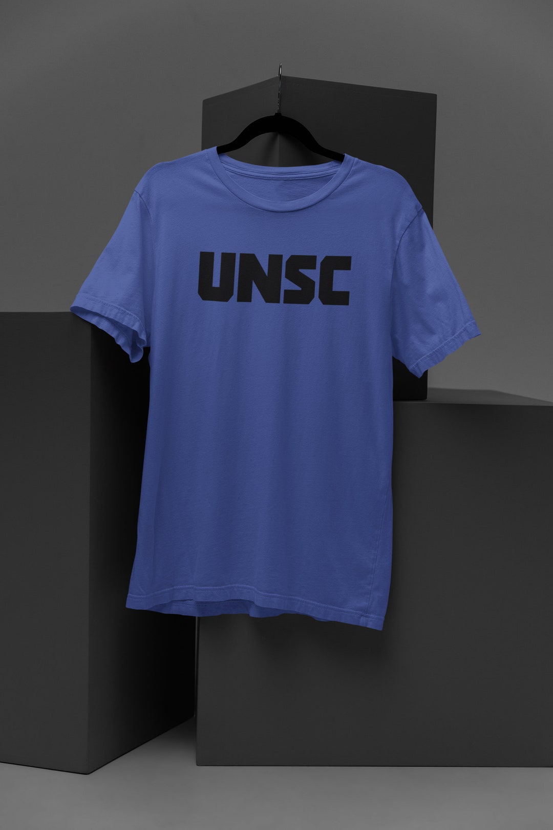 UNSC Halo-inspired T-shirt Solid Black Print - Gaming Apparel for Halo ...