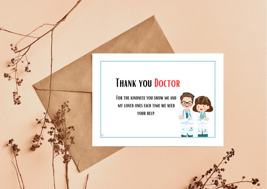Thank You Doctor / Digital Card/ Printable / Instant Download/ Thank ...