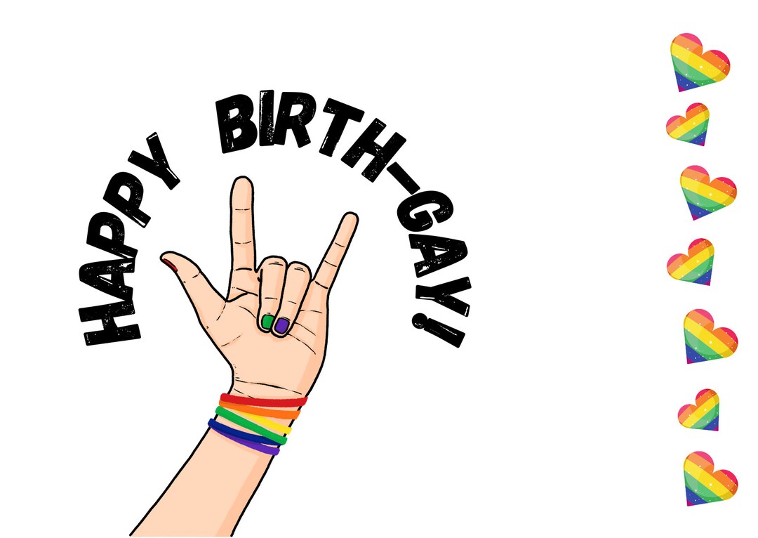 Happy Birthday/ LGBTQ / Printable Ecards / Instant Download - Etsy