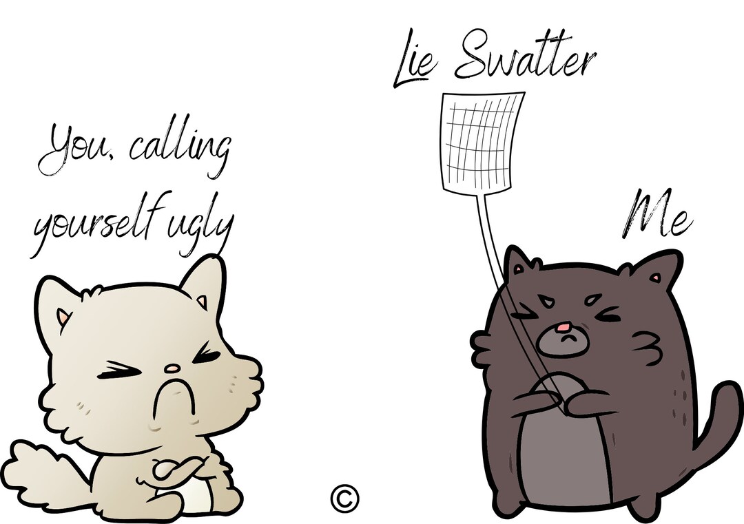 Liar Card / Cat Funny Card / Digital Card / Printable Cards/ Instant ...
