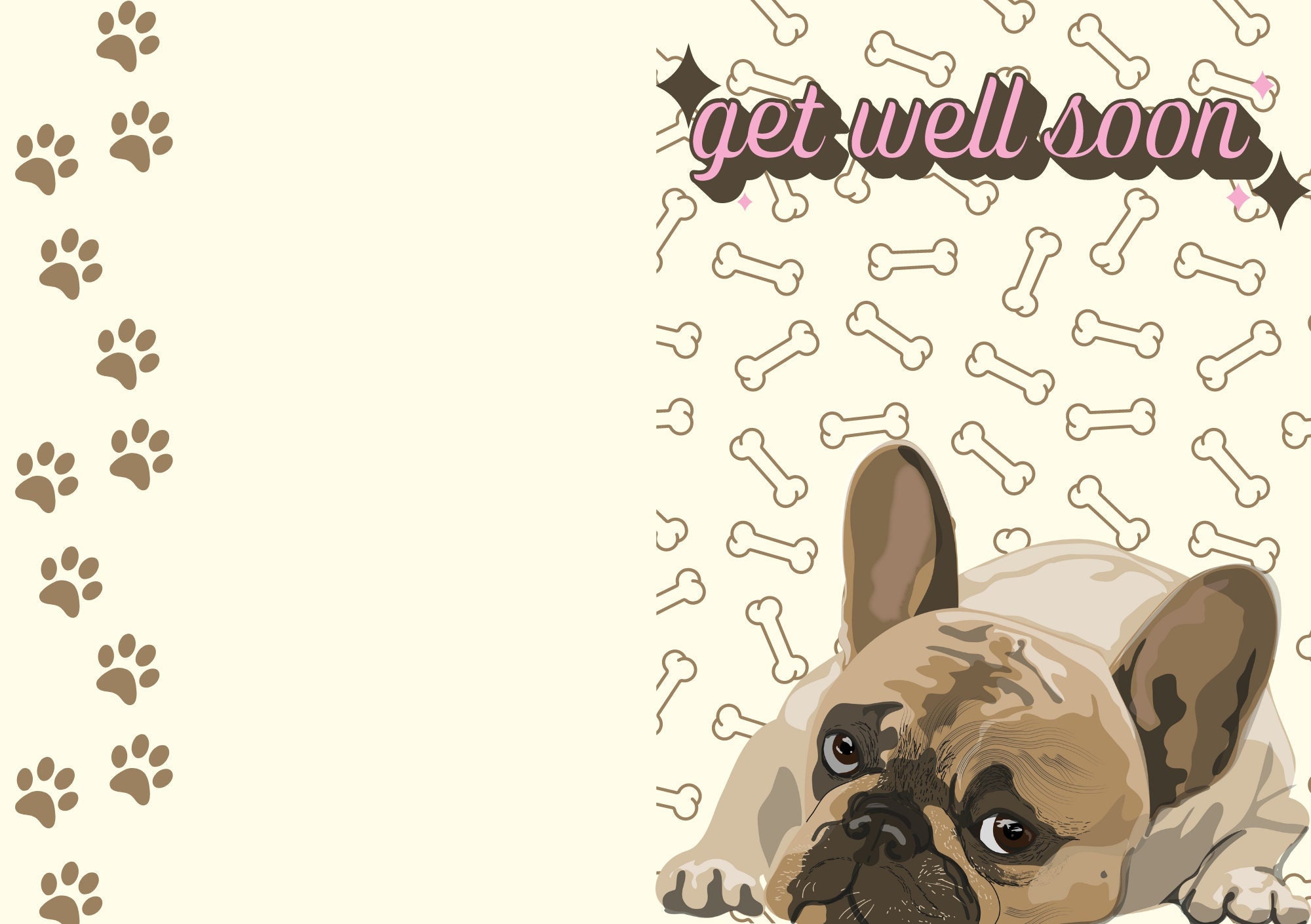 Get Well Soon Card / Digital Download Card / Printable Ecard / Folded ...