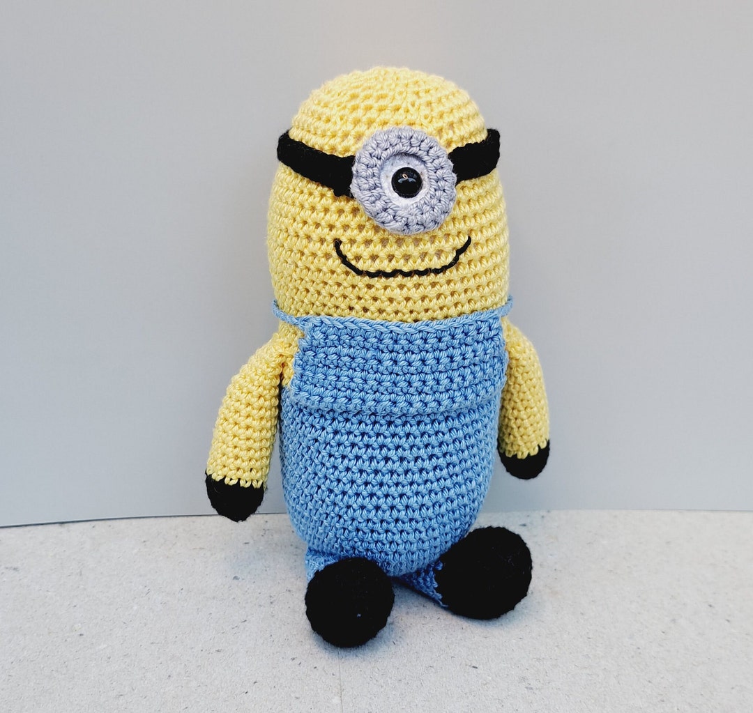 Minion Crocheted Stuffed Animal, 20cm Amigurumi Plush, Children's Gift ...