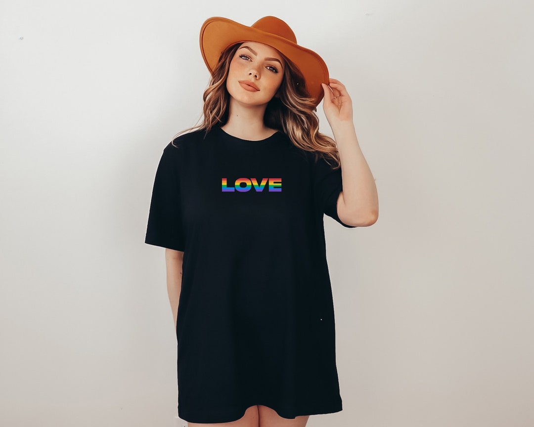LOVE Pride Flag Rainbow Shirt, Queer Love Tee, Pride Month Tshirt ...