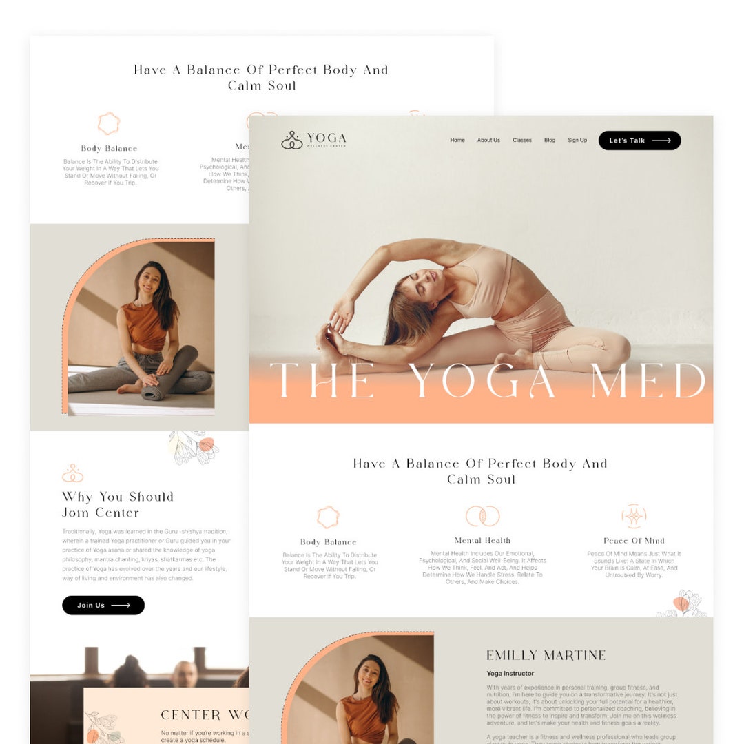 Squarespace 7.1 Website Template, Yoga Website Template, Squarespace Website Template, Modern ...