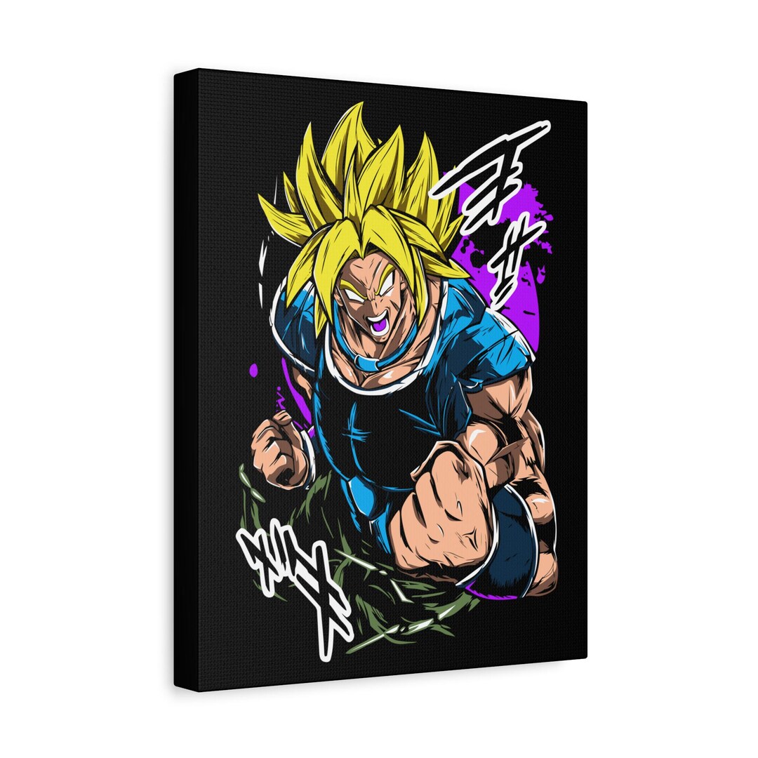 Anime Poster, Anime Broly Dragon Ball Z Wall Canvas Art, Stretched ...