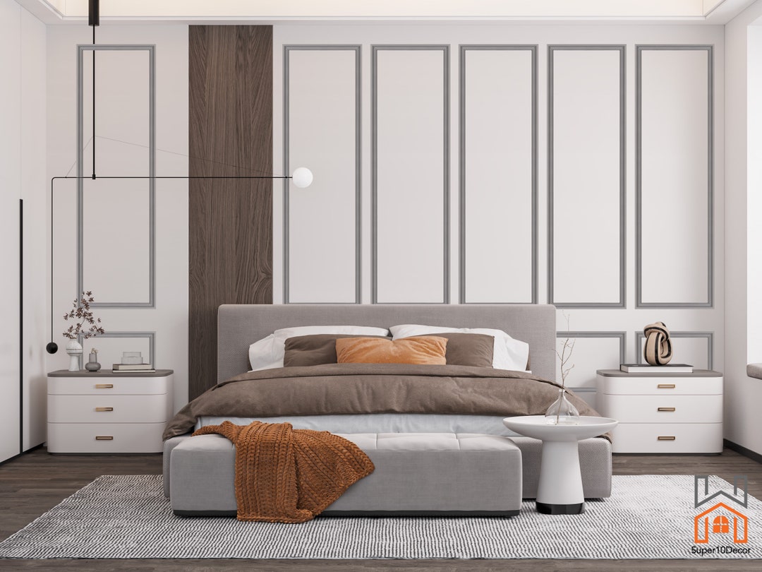 Ready-to-install Wall Moulding Package, Wall Art Paneling, Molding Kit ...