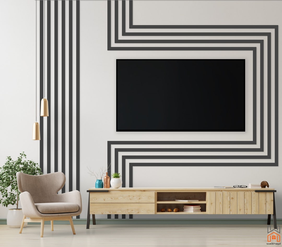 Wall Lath, Wall Panel, Wall Moulding Kit for TV, Molding Trim, Custom ...