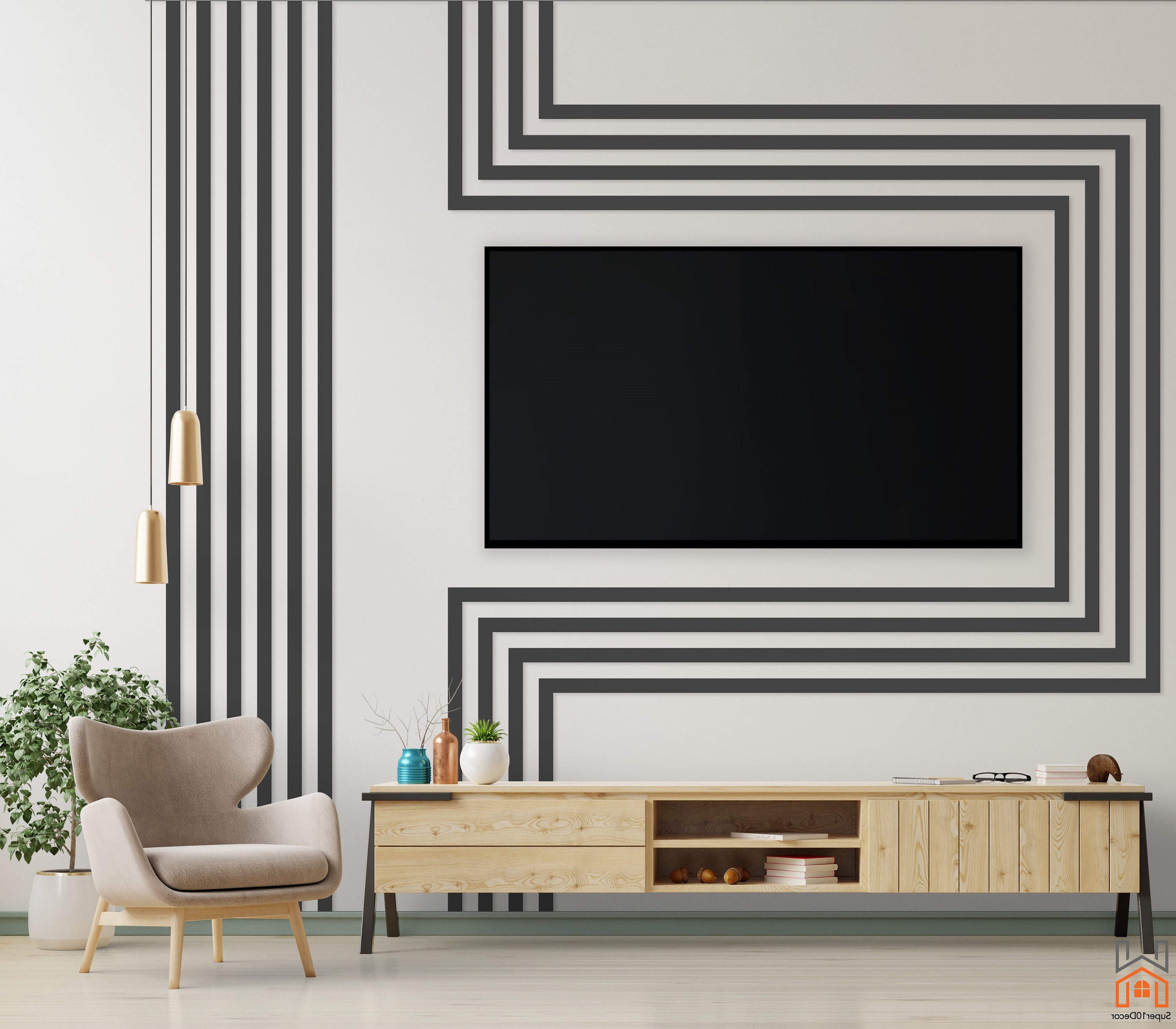 Wall Lath Wall Panel Wall Moulding Kit for TV Molding Trim - Etsy