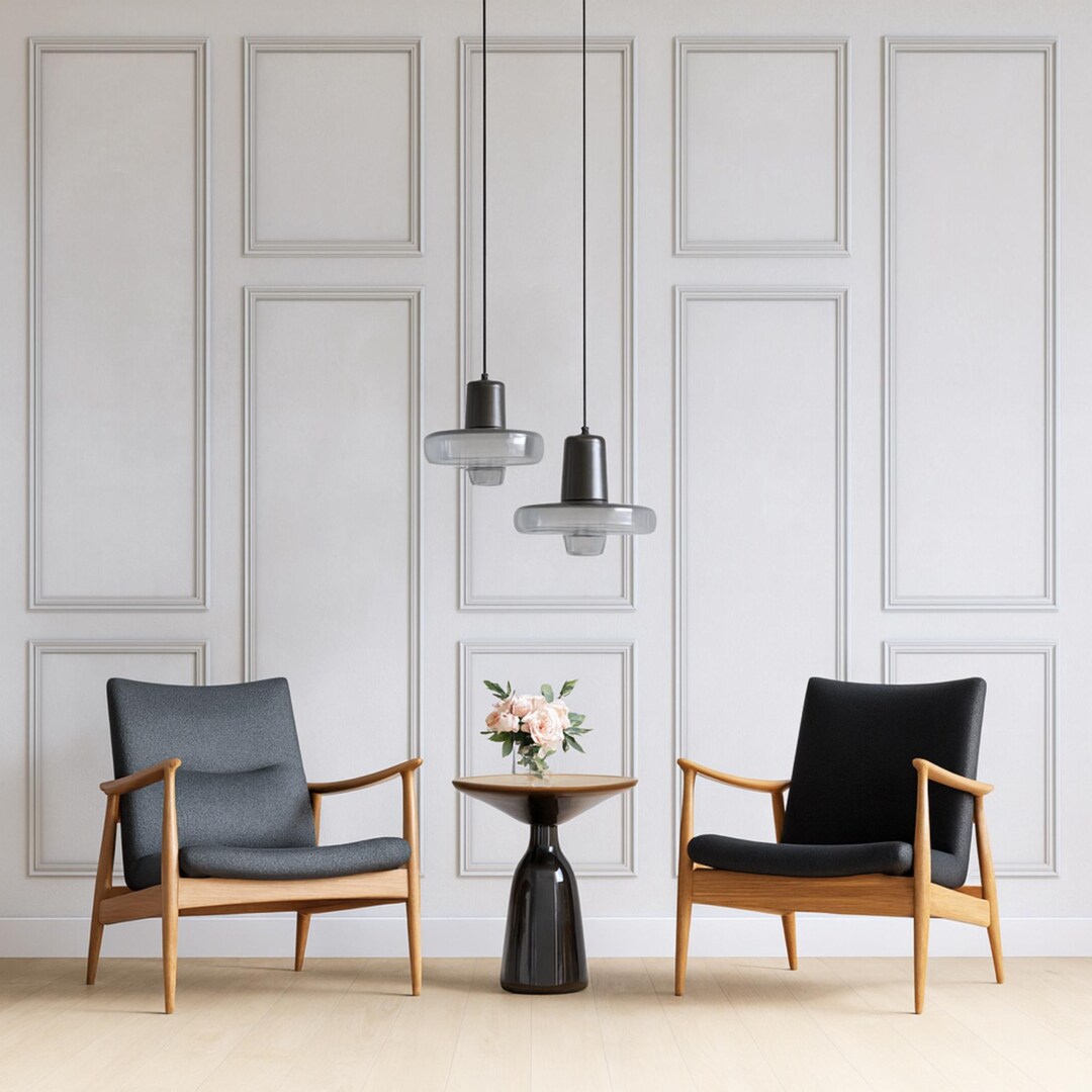 Custom Wall Panel Molding Kit | Elegant Rectangular Polystyrene Trim ...
