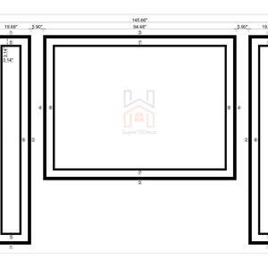 Tv for Molding, Wall Art Molding, Wall Molding Custom, Panel Kit, Room ...