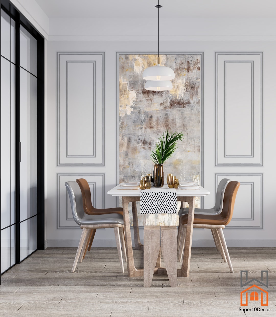 Wall Moulding Kit Rectangles, Wall Molding Package, Accent Wall Trim ...