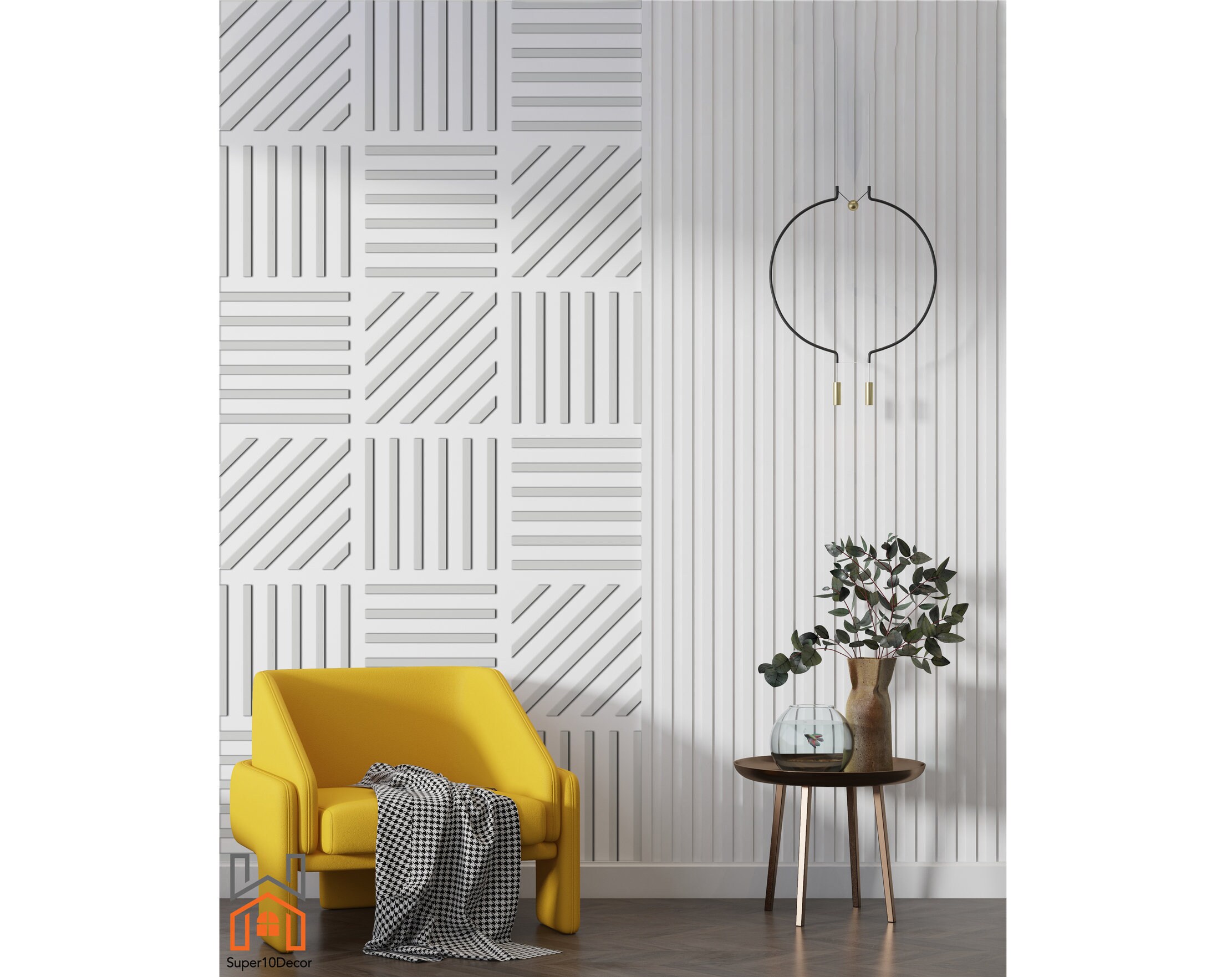 Modern Textured Wall Panel – Shock-resistant Polystyrene Molding for ...