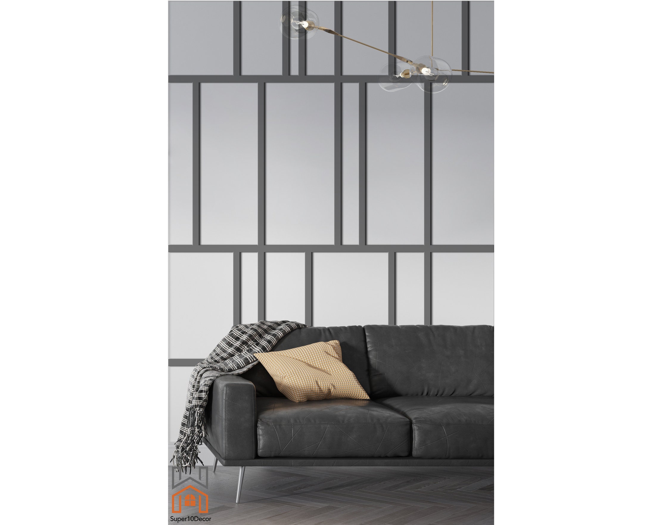 Handcrafted Polystyrene Wall Panel – Stylish Interior Grid Molding ...