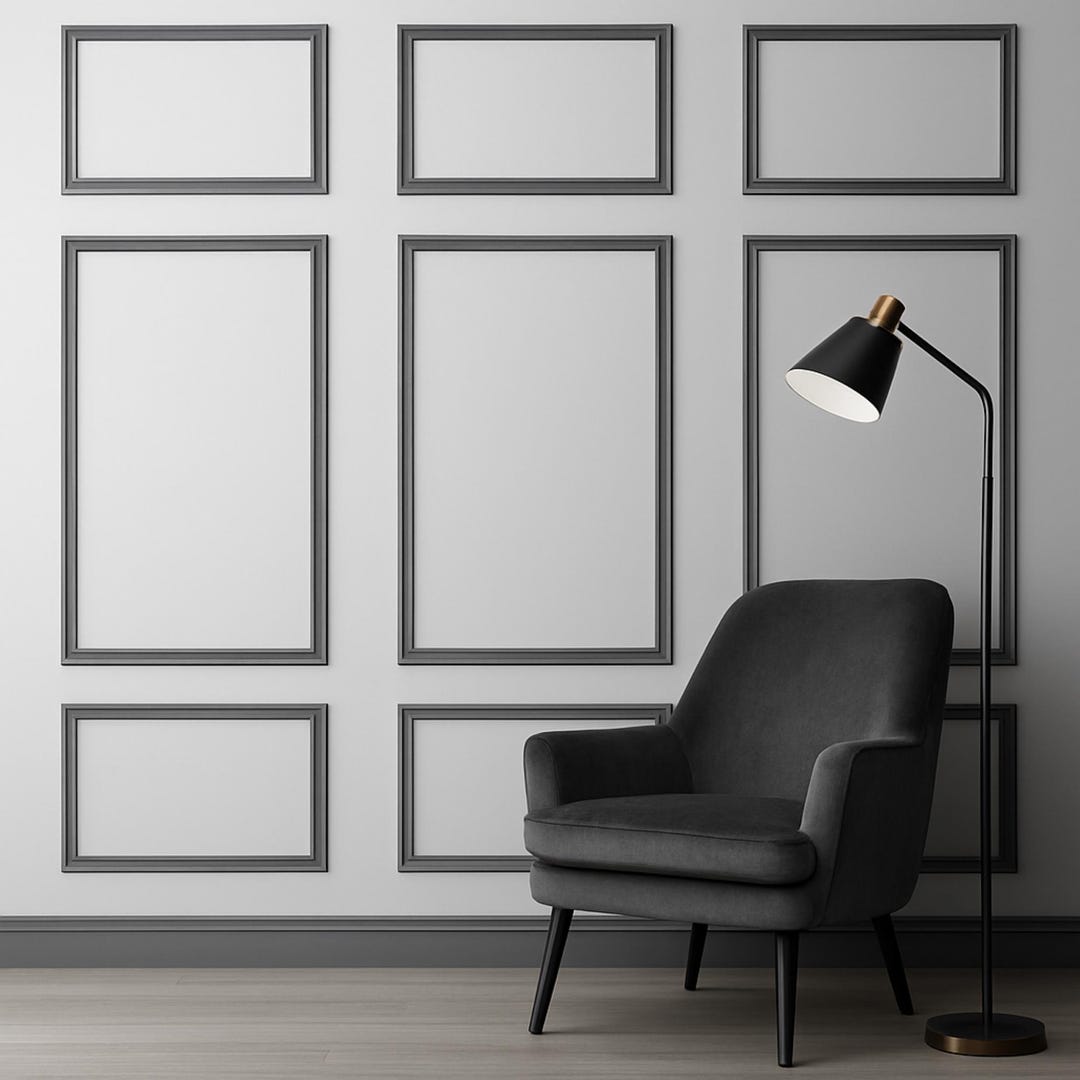 Custom Wall Molding Panels – Classic Rectangular Polystyrene Trim for ...