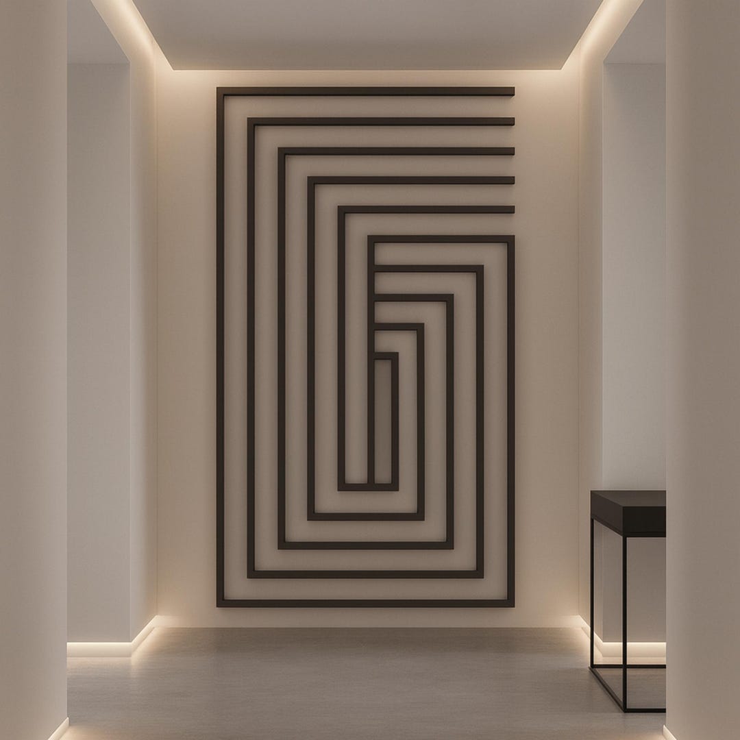 Modern Labyrinth Wall Molding Panel – Handmade Polystyrene Accent Trim ...