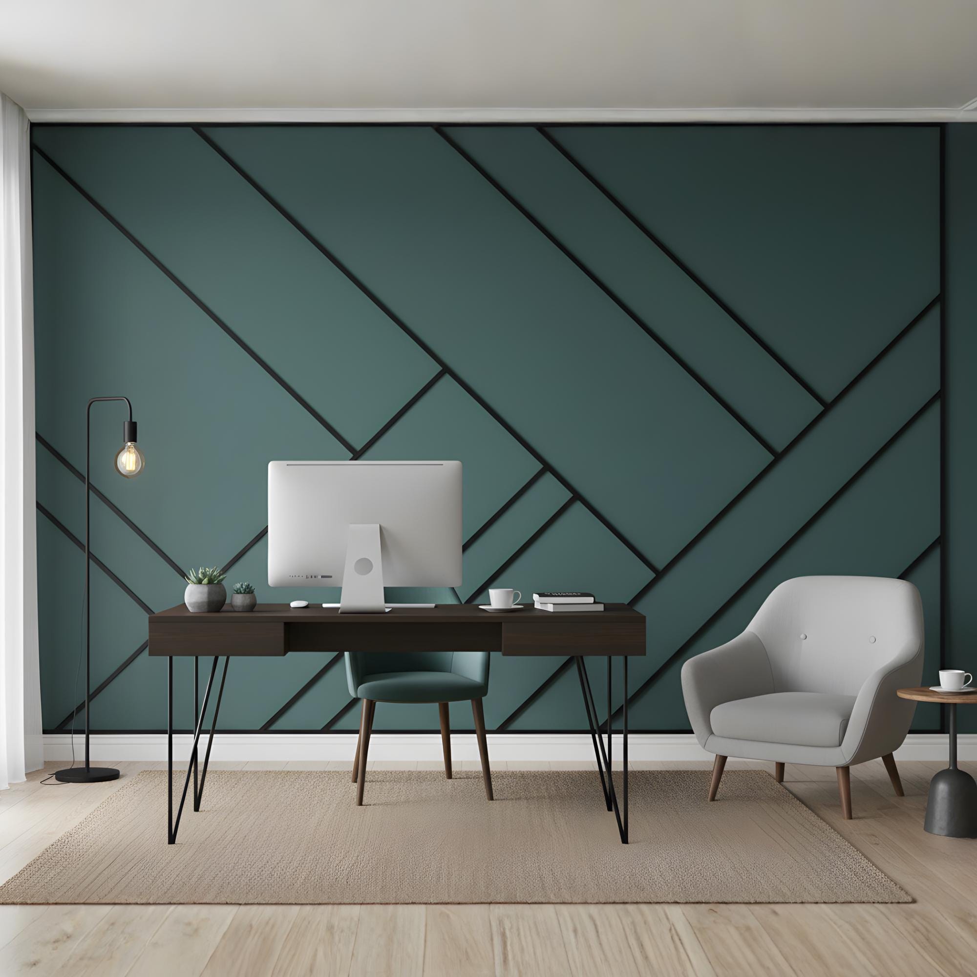 Diagonal Wall Molding Panel Design | Custom Polystyrene Trim Set for ...