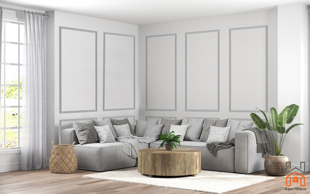 Pre-cut Factory Primed Wall Paneling Kit, Gift for Her, Wall Lath, Wall ...