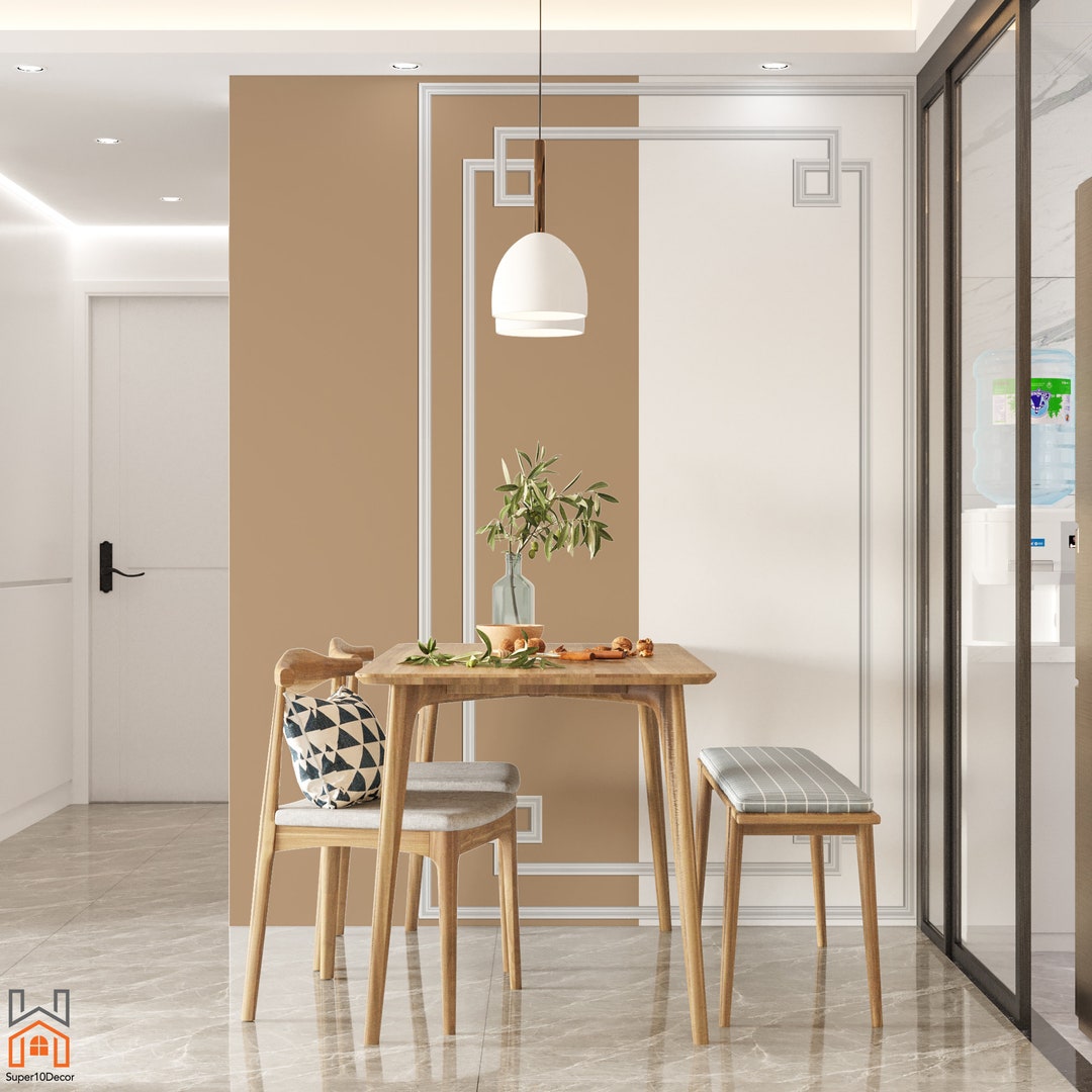 Pre-cut Wall Paneling Kit, Ready to Assemble Wall Moulding Kit, Molding ...