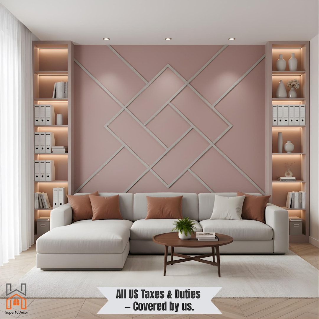 Diagonal Diamond Wall Molding Panel in Custom Layout, Decorative ...
