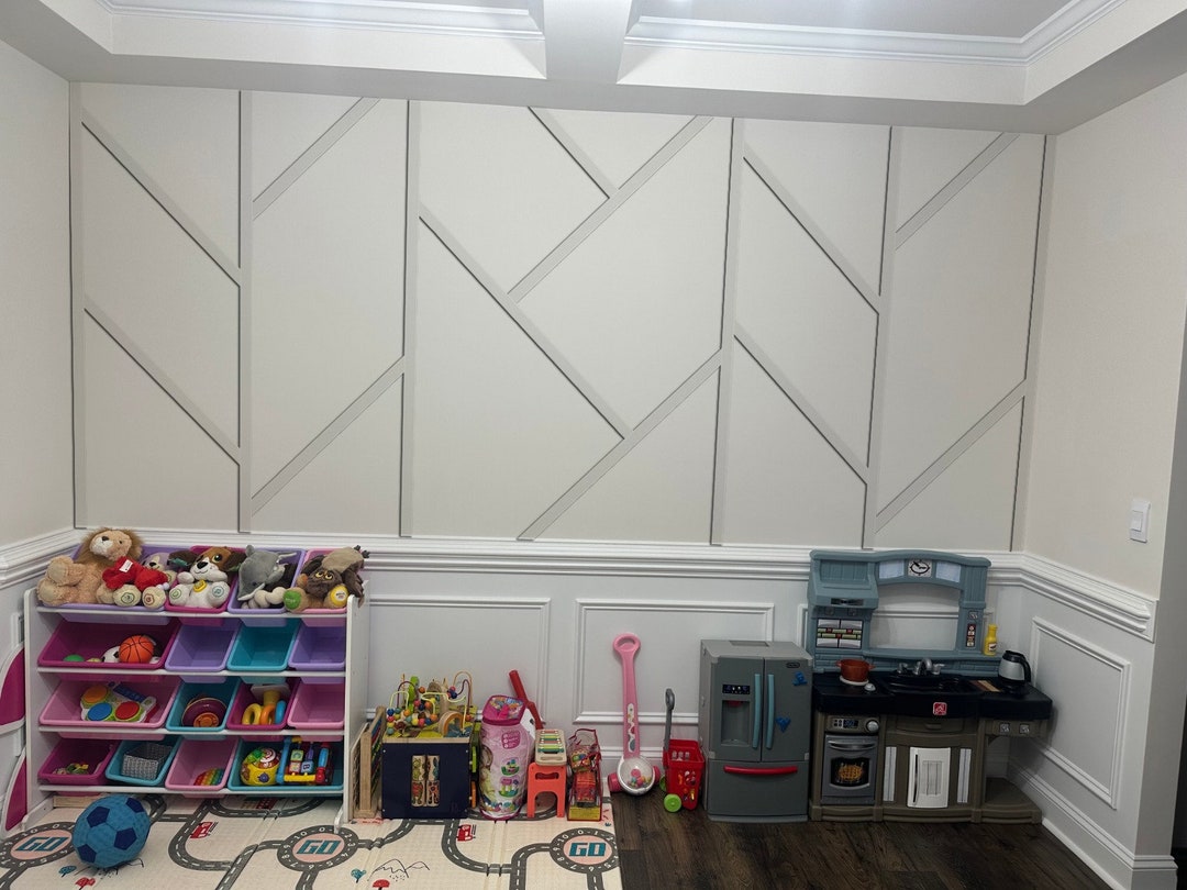 The Custom-made Wall Molding Project We Completed for Vamshi ( 2 Walls ...