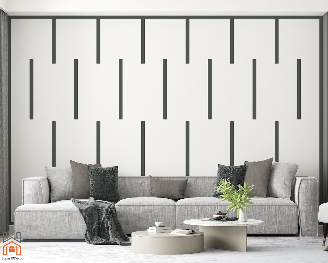 Wall Trim Design ,ready-to-install Wall Moulding Package, Paintable ...