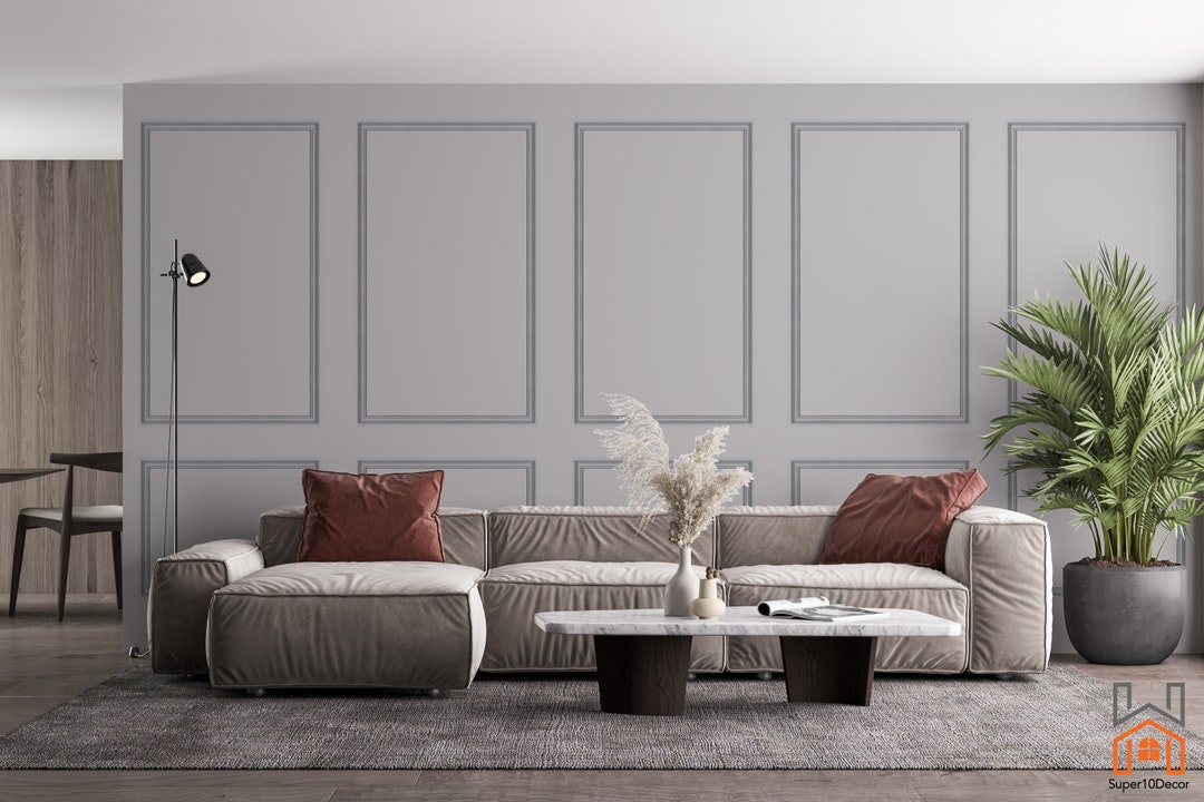 Wall Panel Decor, Wall Frame Molding, Pre-cut Wall Molding, Wall Panel ...