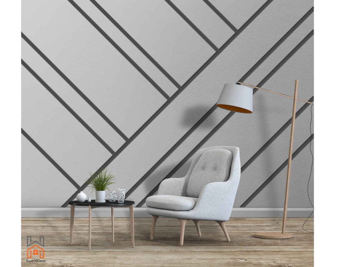 Pre-cut Factory Primed Wall Paneling Kit, Wall Molding Custom, Hallway ...